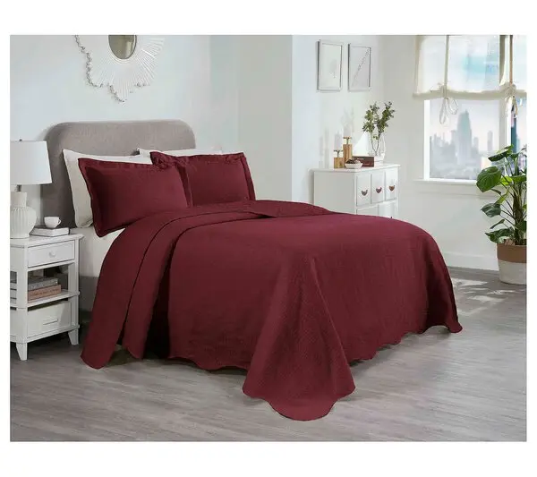 SUPERIOR Aspen Cotton Blend Medium Weight Bedsp Read Set- Full