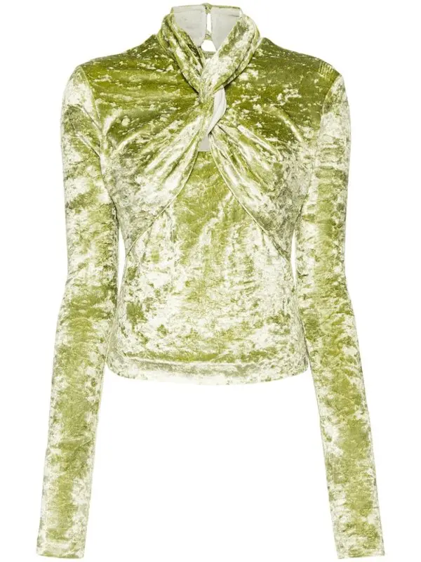 Nanushka Iride Velvet Top