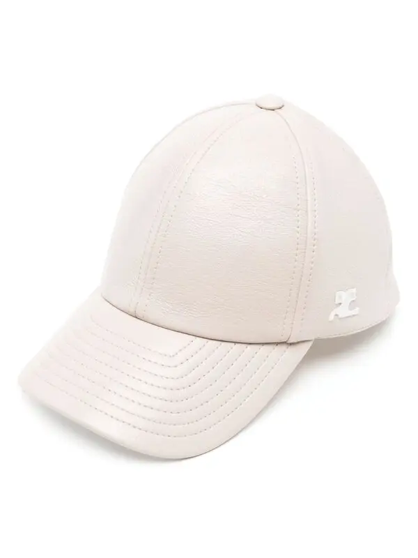 Courreges Signature Cotton Cap In Neutrals - 60% Off | Editorialist
