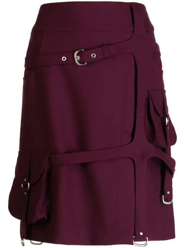 Off-White Cargo Buckle-strap Midi Skirt