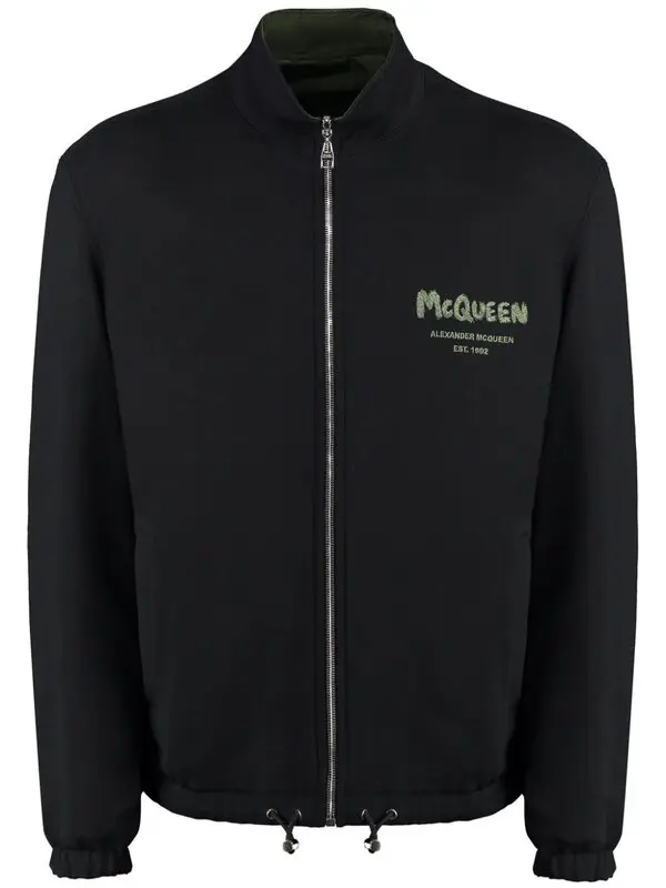 Alexander McQueen Graffiti Reversible Bomber Jacket
