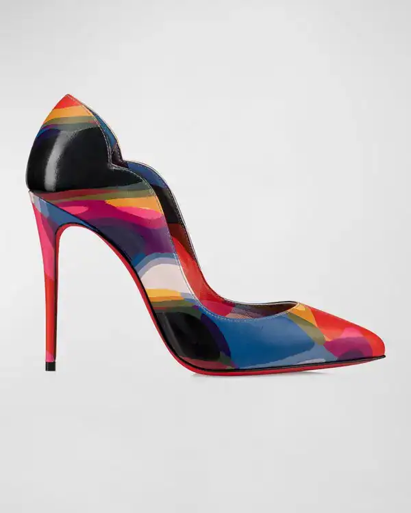 Christian Louboutin Hot Chick Illusion Red Sole Pumps Multi - Main Image
