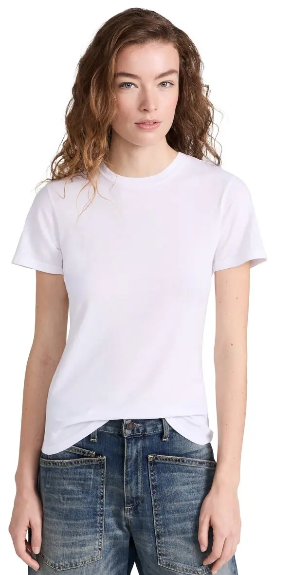 NILI LOTAN Mariela Crewneck Tee - White