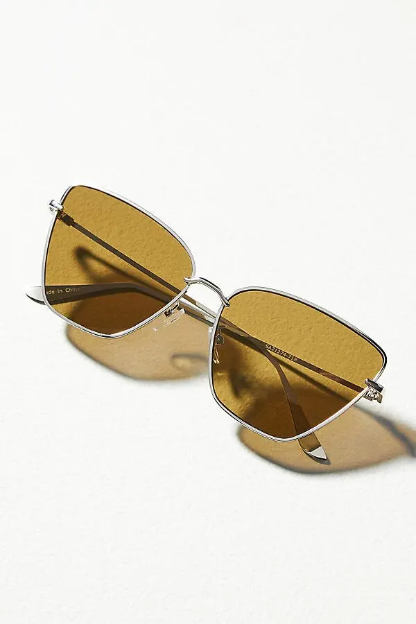 Anthropologie Wire Cat-Eye Sunglasses In Silver - 17% Off 