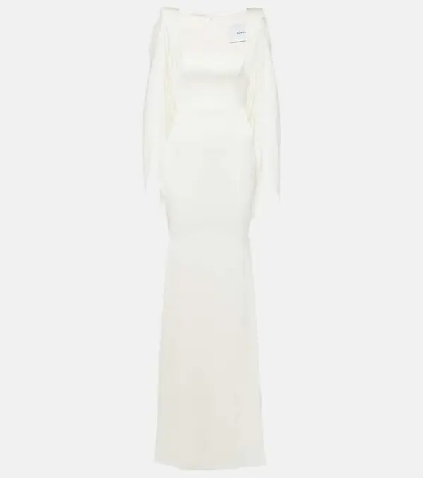 Alex Perry Bridal Portrait Cape-detail Gown