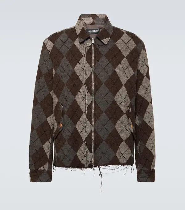 UNDERCOVERISM Argyle Wool-blend Blouson Jacket