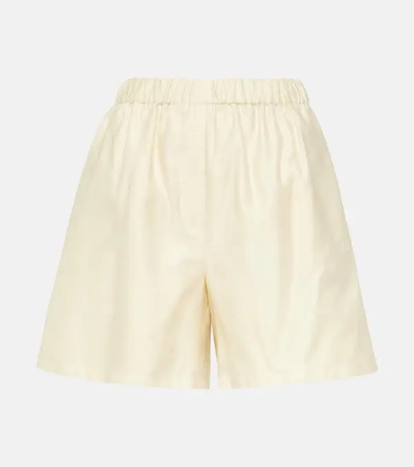 Max Mara Piadena High-rise Cotton Shorts - White