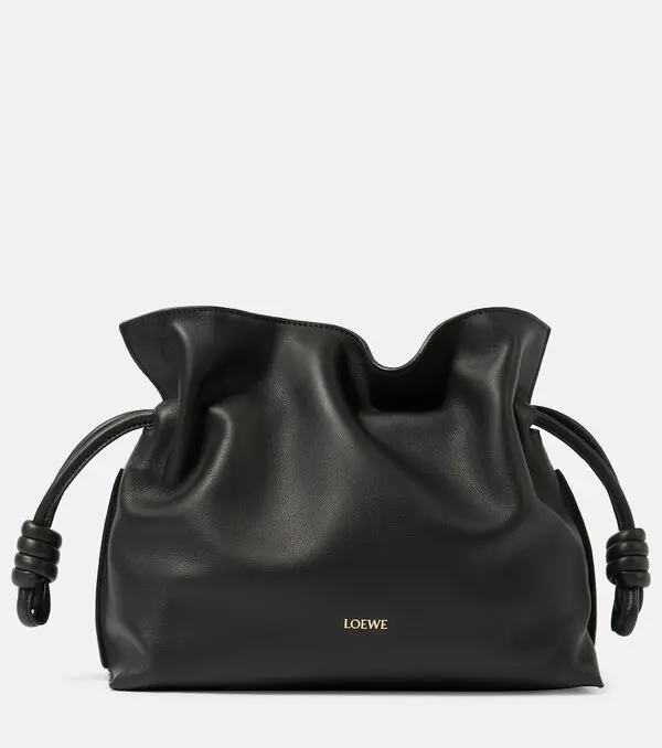 Loewe Flamenco Leather Clutch - Black