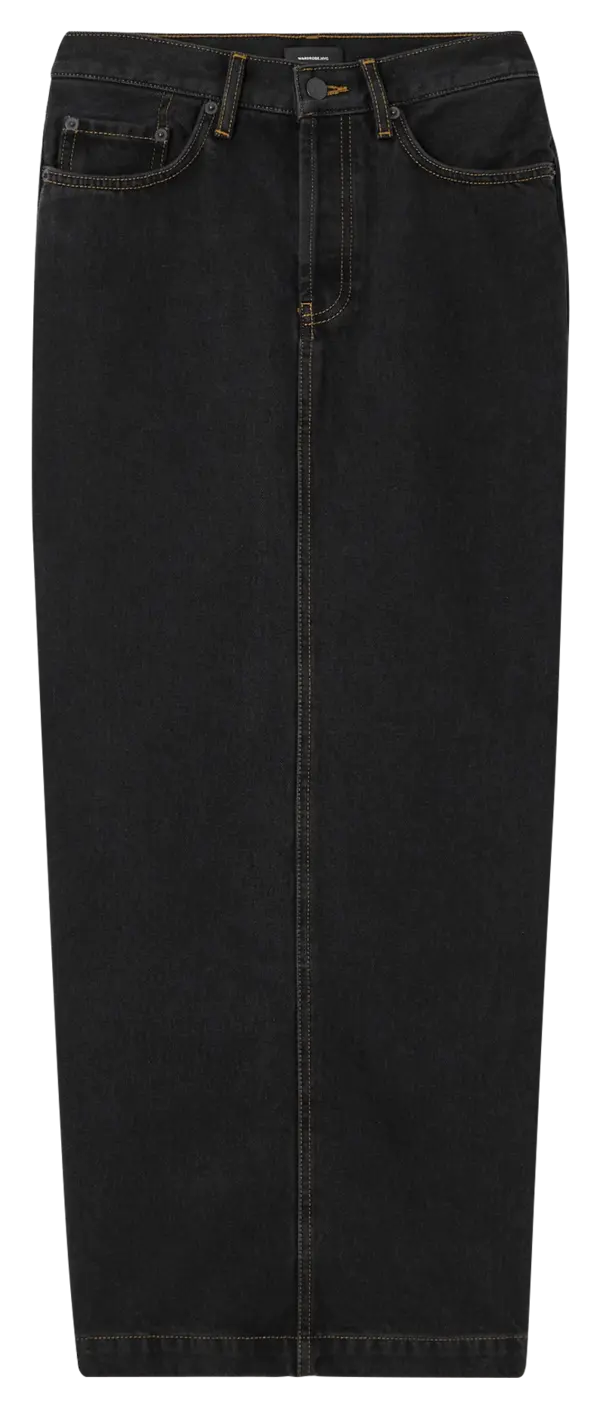 Wardrobe.NYC Denim Maxi Skirt - Black