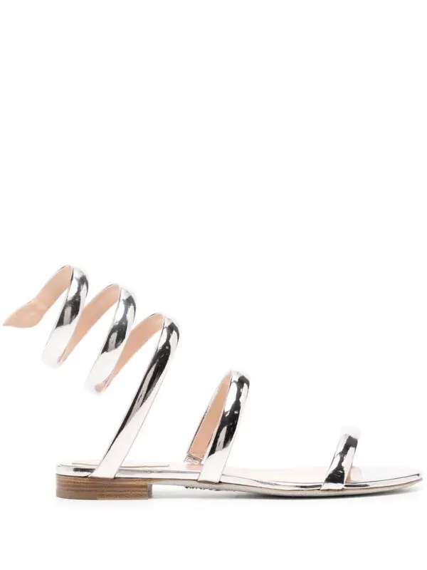 Rene Caovilla Serpente Metallic Sandals