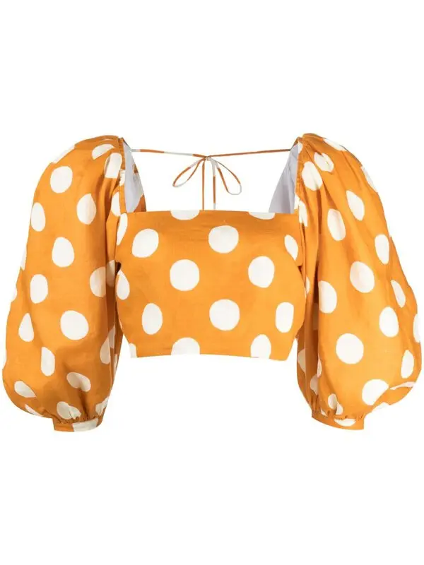 CALA DE LA CRUZ Sami Polka Dot Blouse
