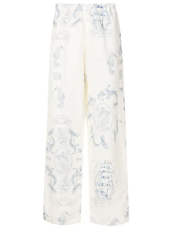 AMIR SLAMA Graphic-print Trousers