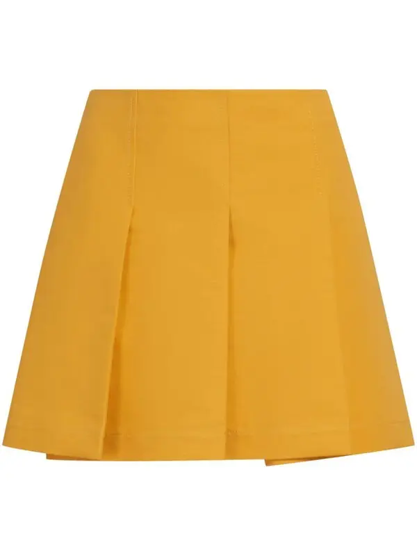 Marni Pleated Miniskirt - Yellow