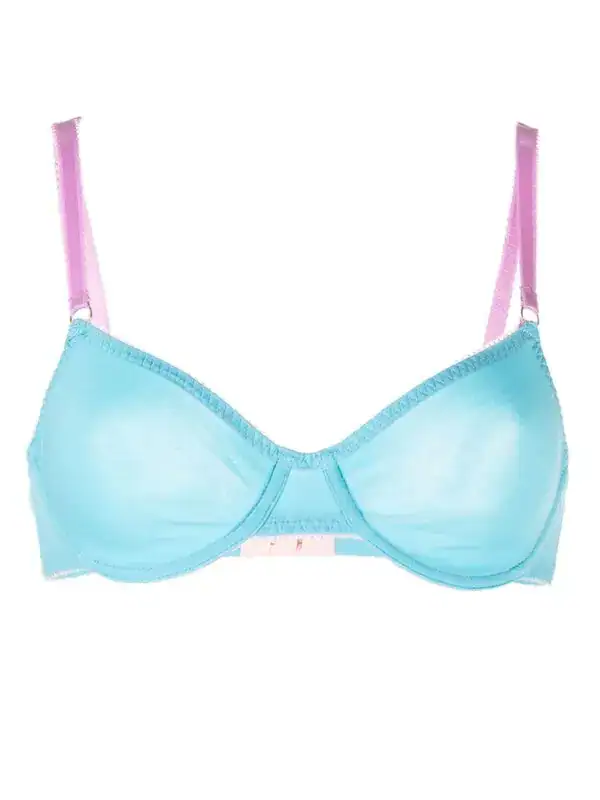 Buy DORA LARSEN Peony Contrasting-trim Underwire Bra - Blue At 29% Off ...