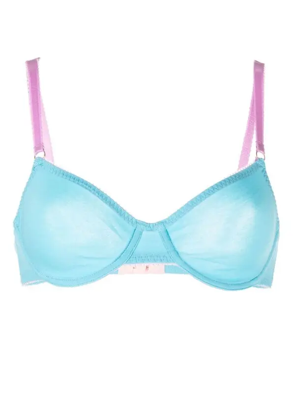 DORA LARSEN Peony Contrasting-trim Underwire Bra