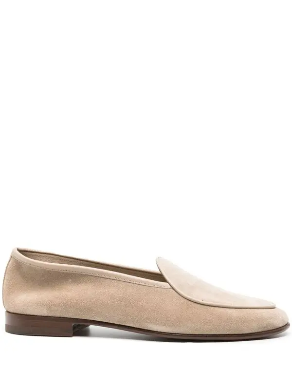 SCAROSSO Nils Suede Loafers - Neutrals