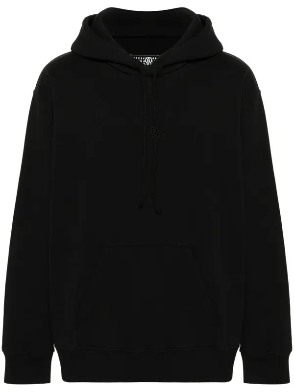 MAISON MARGIELA Numbers Logo-print Hoodie - Black