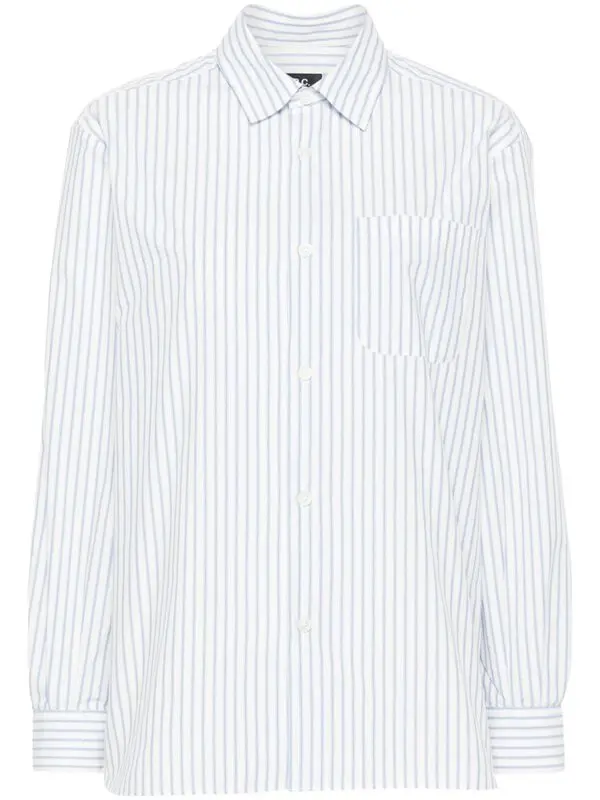 A.p.c. Sela Striped Shirt - Blue
