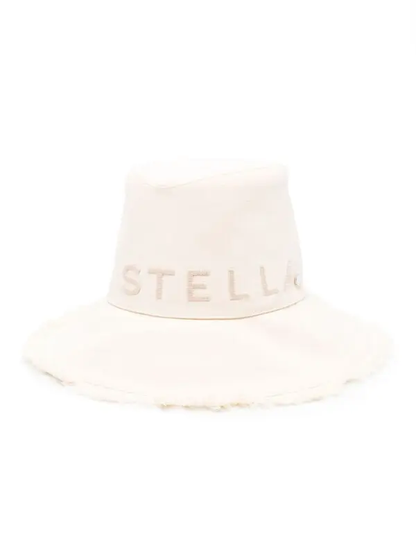 Stella Mccartney Logo-Appliqué Sun Hat In Neutrals - 59% Off  display picture 1