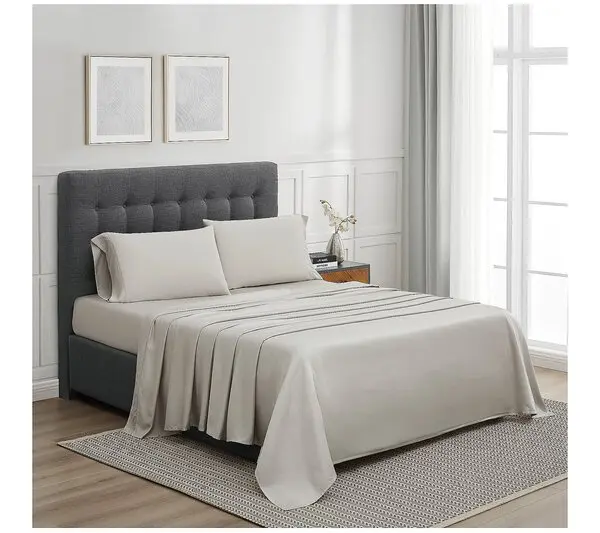 Badgley Mischka 300tc Tencel Standard Pillowcas E Pair