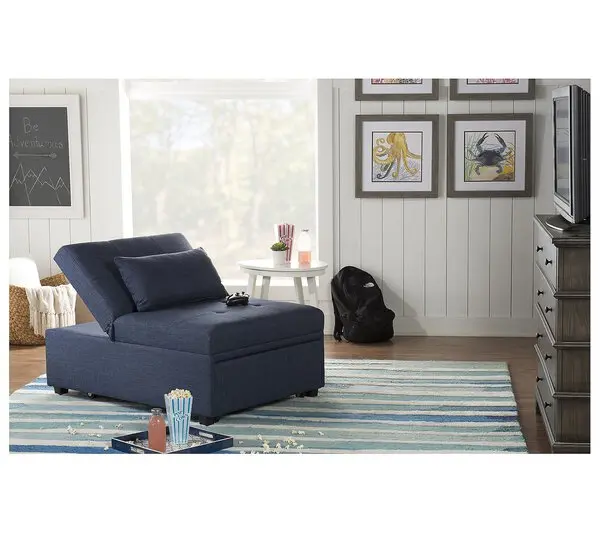 LINON Clive Upholstered Convertiblesofa Bed