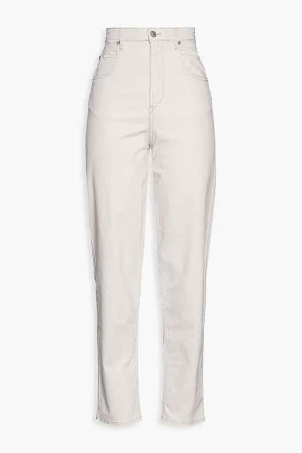 MARANT ETOILE Corfy High-rise Tapered Jeans - Ecru