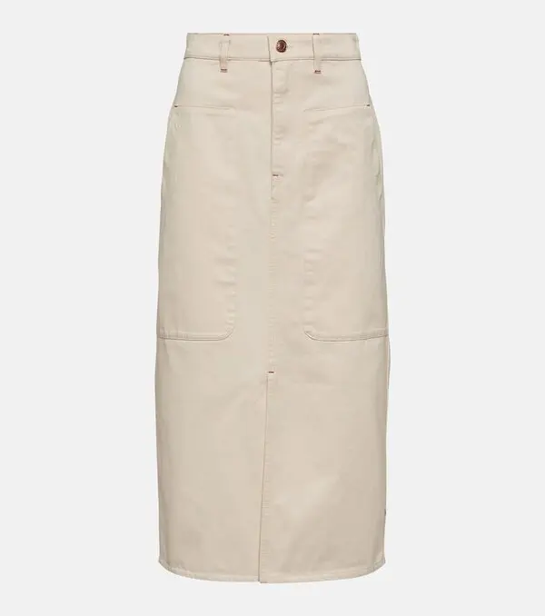 MARANT ETOILE Flozia Cotton Midi Skirt