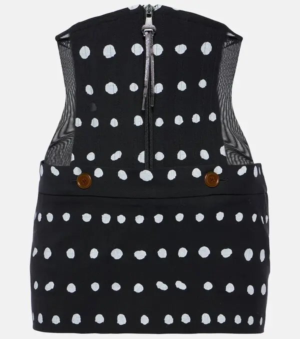 VIVIENNE WESTWOOD Polka-dot Virgin Wool Miniskirt