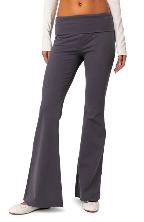 EDIKTED Flare Leggings - Dark-gray