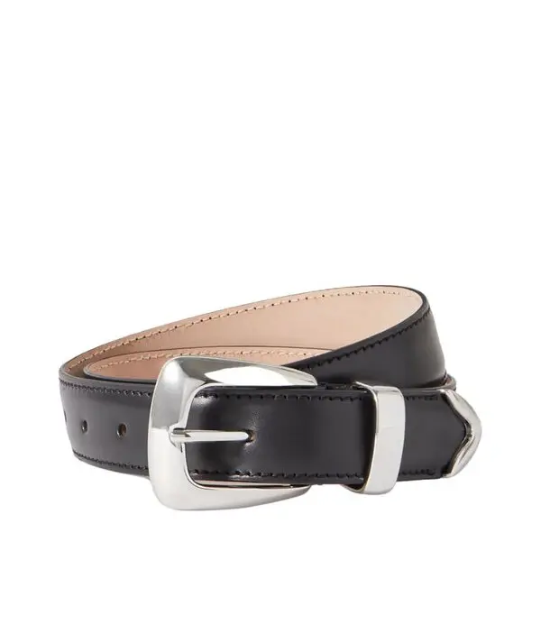 Khaite Benny Leather Belt - Black