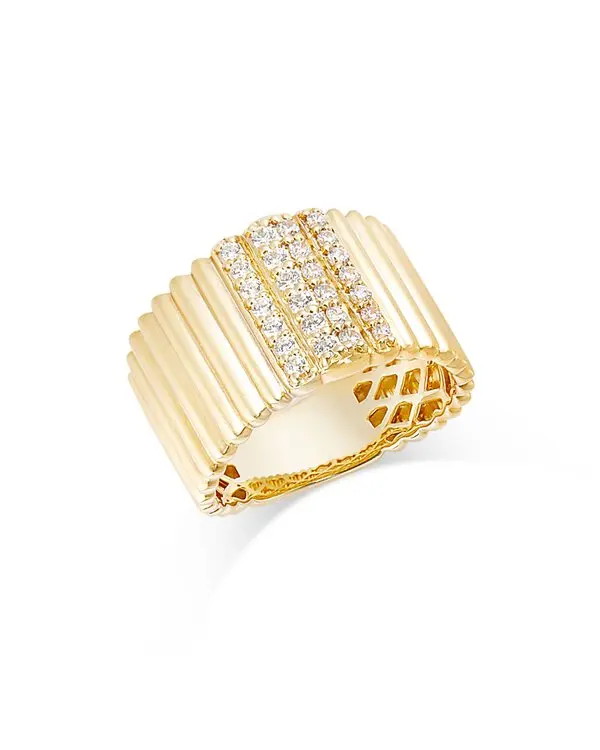 Bloomingdale'S 14k Yellow Diamond Statement Ring 0.30 Tcw