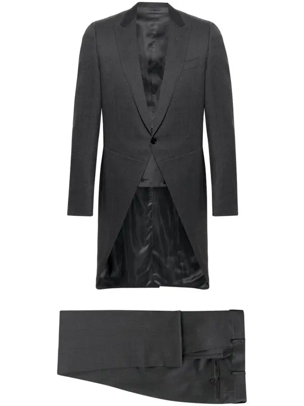 Canali Single-breasted Wool Suit - Grey