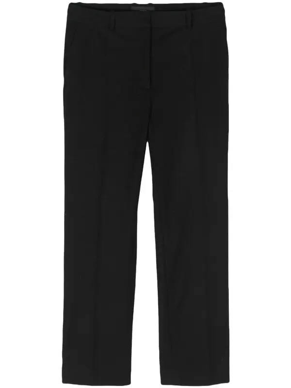 JOSEPH Gabardine Coleman Tailored Trousers - Black