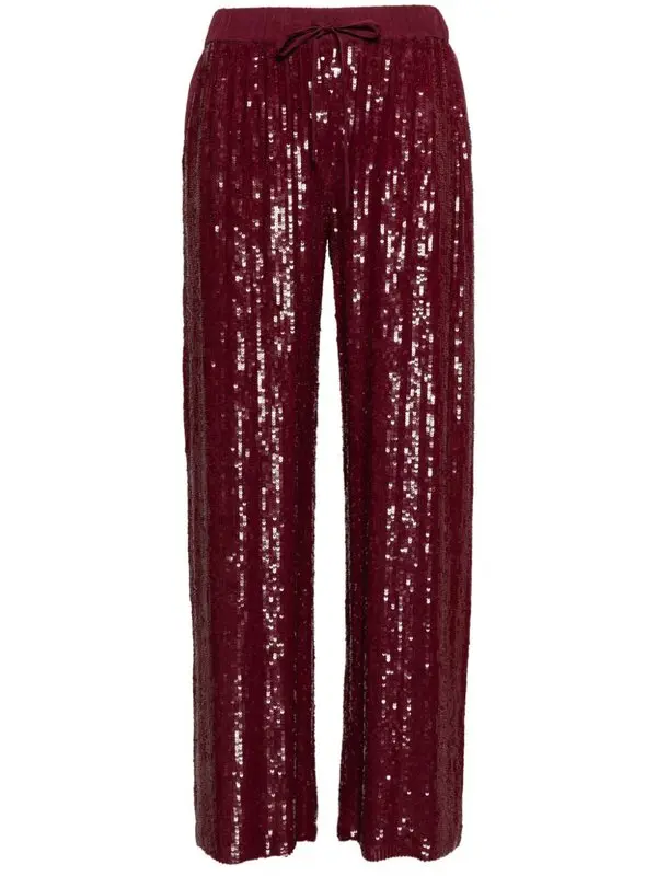 P.a.r.o.s.h Glare Sequin Trousers - Red