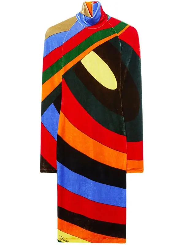 Emilio Pucci Iride-print Midi Dress - Orange