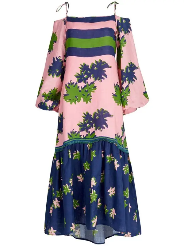 Silvia Tcherassi Oristano Off-shoulder Dress