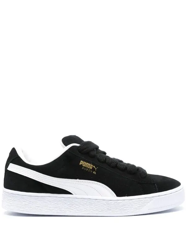 PUMA Stamped-logo Suede Platform Sneakers - Black