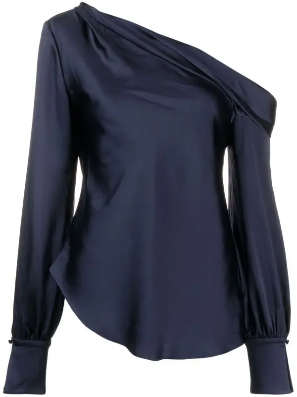 Simkhai Alice Asymmetric Blouse - Blue