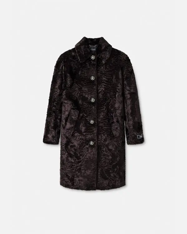 Versace Faux-fur Coat - Black | Editorialist