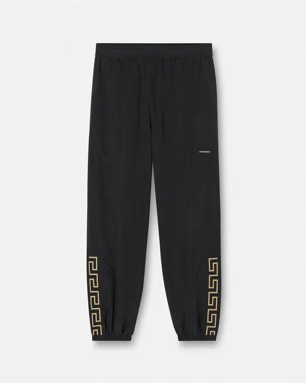 Buy Versace Greca Nylon Gym Track Pants - Black At 50% Off | Editorialist