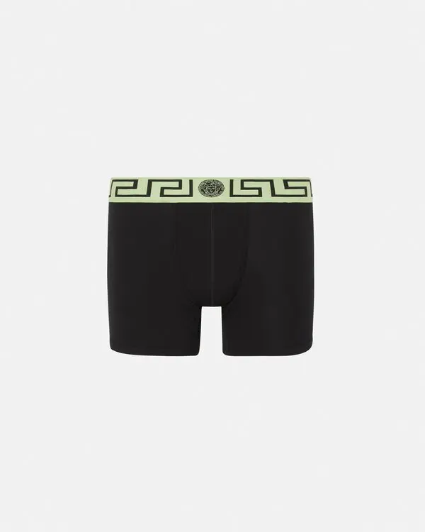 Buy Versace Greca Border Long Trunks - Black At 50% Off | Editorialist