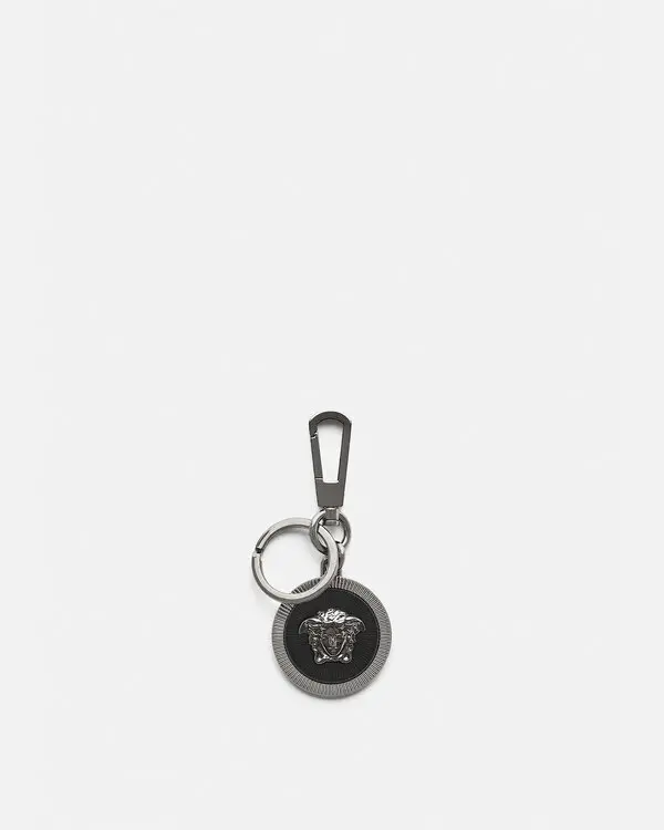 Versace Medusa Biggie Key Ring - Black+gold | Editorialist