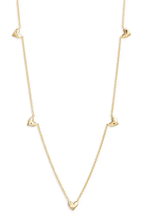 Monica Vinader Heart Station Necklace - 18k Gold Vermeil