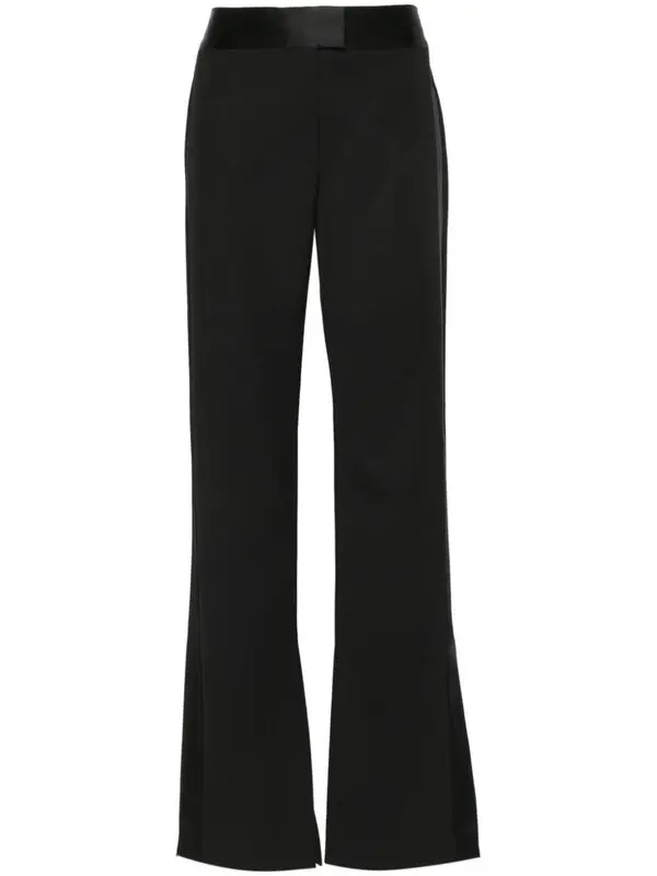 Off-White Satin-trim Wool Trousers