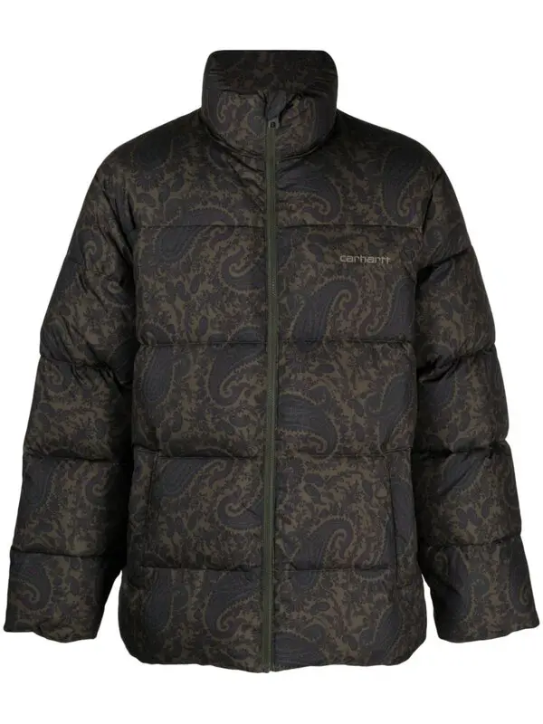 Carhartt Work In Progress Springfield Paisley-print Puff Jacket - Green