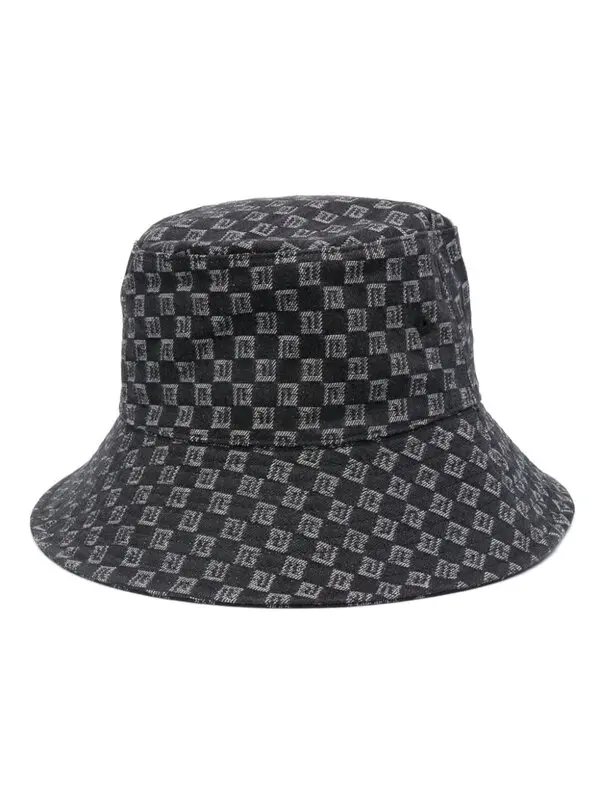 Balmain Jacquard-logo Bucket Hat - Black | Editorialist