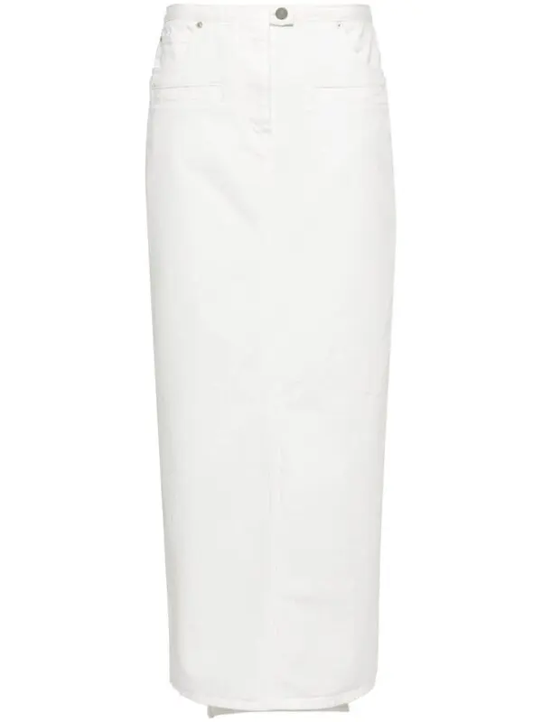 COURREGES Heritage Cotton Denim Skirt - White