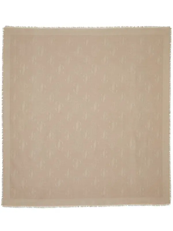JIMMY CHOO Emani Monogram.jacquard Scarf - Pink