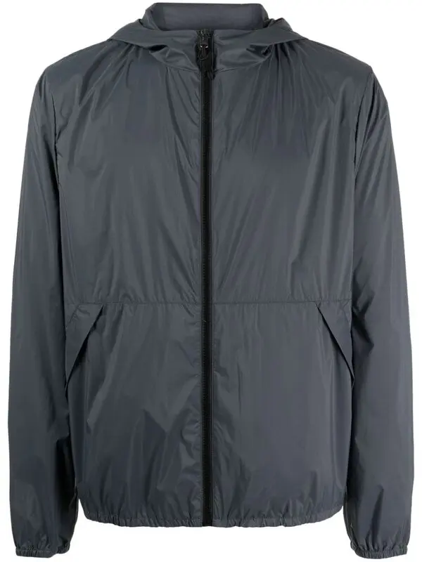 JAMES PERSE Zip-up Hooded Windbreaker Jacket - Grey