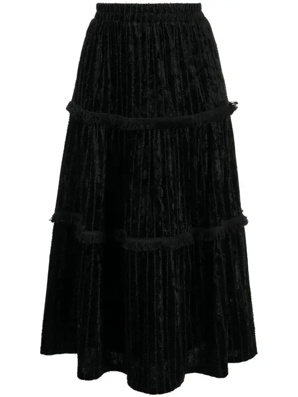 B+AB High-waist Tiered Midi Skirt